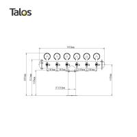 China TALOS T Tower Stainless Steel 6 Tap Tower 102mm Beer Dispensing Equipment Draft Beer Tower (Polished, LED) for sale
