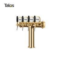 China TALOS T Tower Stainless Steel 4 Tap Tower 85mm Beer Dispensing Equipment Draft Beer Tower (PVD) for sale
