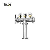 China Polished T Type Stainless Steel Beer Tap Tower / Triple Faucet Beer Tower for sale
