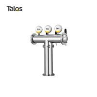 China Polished T Type Stainless Steel Beer Tap Tower / Triple Faucet Beer Tower for sale