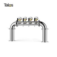 China TALOS Stainless Steel 4 Tap Beer Tower For Kegerator U Shaped Polished for sale