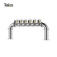 China TALOS U Tower Stainless Steel 6 Tap Tower 102mm Beer Dispensing Equipment Draft Beer Tower (Polished) for sale