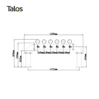 China TALOS U Tower Stainless Steel 6 Tap Tower 102mm Beer Dispensing Equipment Draft Beer Tower (Polished) for sale