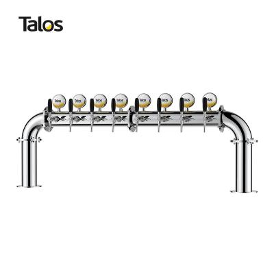 China TALOS U Tower Stainless Steel 8 Tap Tower 102mm Beer Dispensing Equipment Draft Beer Tower (Polished) for sale