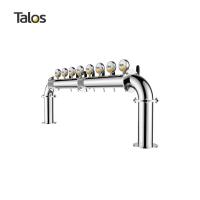 China TALOS U Tower Stainless Steel 8 Tap Tower 102mm Beer Dispensing Equipment Draft Beer Tower (Polished) for sale
