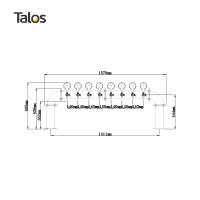 China TALOS U Tower Stainless Steel 8 Tap Tower 102mm Beer Dispensing Equipment Draft Beer Tower (Polished) for sale