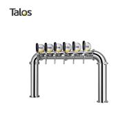 China TALOS U Tower Stainless Steel 6 Tap Tower 85mm Beer Dispensing Equipment Draft Beer Tower (Polished) for sale