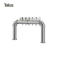 China TALOS U Tower Stainless Steel 6 Tap Tower 85mm Beer Dispensing Equipment Draft Beer Tower (Polished) for sale