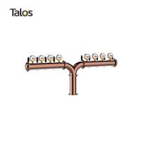 China R Type Stainless Steel 8 Tap Draft Tower Red Bronze Color With LED Light for sale