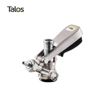China Tin Nickel Plated D Type Beer Keg Taps Coupler With Relieve Valve for sale