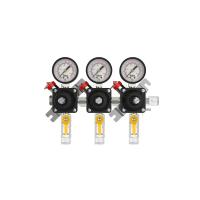 China Three Gauge Secondary CO2 Beer Keg Gas Regulator Plug + Fitting Type for sale