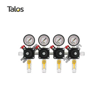 China 4 Gauge Secondary CO2 Gas Regulator Talos Draft Beer Dispensing Equipment Fittings for sale