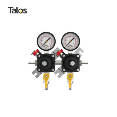 China Talos Secondary Dual Gauge Co2 Beer Regulator Draft Beer Dispensing Fittings for sale
