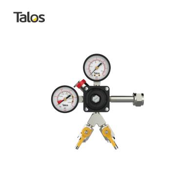 China TALOS 2-way Single Gauge Beer Dispensing Equipment Premium CO2 Gas Regulator for sale