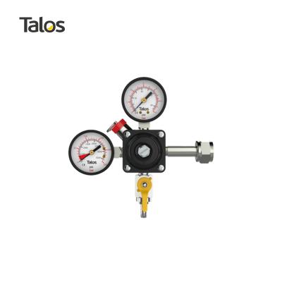 China TALOS Beer Dispensing Equipment Premium 1-way Single Gauge CO2 Reducing Valve High Pressure Regulators for sale