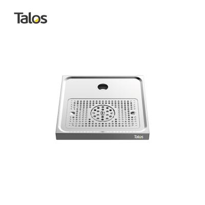 China Talos Stainless Steel Beer Drip Tray / Bar Counter Drip Tray With Rinser for sale