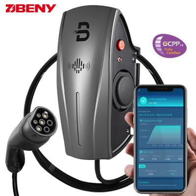 China BENY household charging pile 7kw 32a Electric Car AC Mini Wall-mounted EV Charging Stations with ocpp for sale