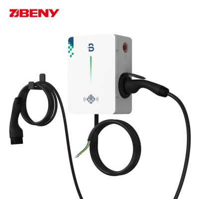 China BENY Beautiful 32A Home EV Wallbox 22kw white Charging station  3-phase 400V charger station for sale
