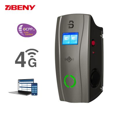 China 22KW EV Car Charger Ocpp Wallbox With Fixed Cable Type 2 Connector for sale