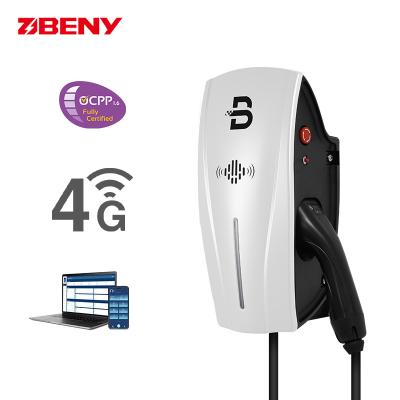 China BNEY 7.4 KW Cargador EV Smart electric car charging stations price Home AC EV Charger with DLB RFID Wifi for sale