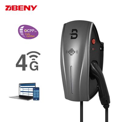 China BENY ac wallbox level 3 fast charging station 7kw 11KW 22KW 16- 32a type 2 type 1 ev charger with app for sale