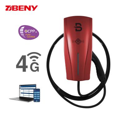 China APP Control AC Electric Vehicle Charger Type2 Wallbox RFID WiFi Load Balancing for sale