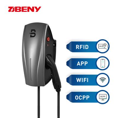 China BENY AC wall-mounted ev charger 7kw 11kw 22kw Type 2 ev charger station 32a ev charger for sale