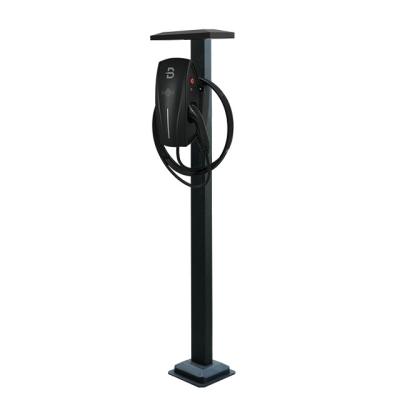 China Home Mounting EV Charger Pole Black 1.65m Height Temperature Resistant for sale