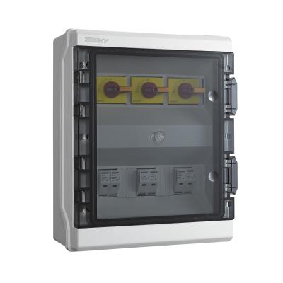China DC ISOLATOR BOX IP65 ENCLOSURE THREE STRINGS WITH FUSE BHS-3 for sale