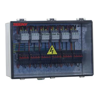 China solar pv  dc string box IP65 DC string box 6 input 6 output dc string box for sale