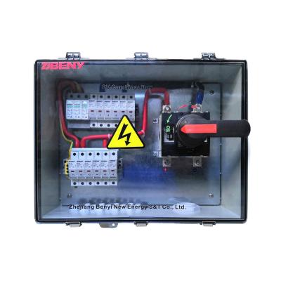 China 6 String PV Combiner Box 1000V UL listed DC Switch Lock Door Clutch for sale
