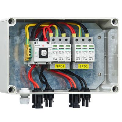China door clutch pv strings dc combiner box 4 input 2 output hot sale for solar Pv safety for sale