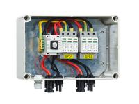 China pv strings dc combiner box 2 input 2 output 600VDC / 1000V for solar Pv safety for sale