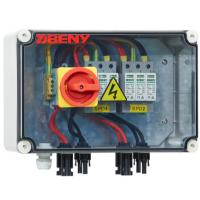 China 2 input 2 output 600VDC / 1000V DC string box combiner for solar Pv safety for sale