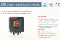 China 600VDC / 1000V DC string box 2 strings for solar PV system for sale