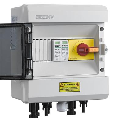 China 600V PV Protection Box Flame Retardant Solar Combiner Box 2 Input 1 Output for sale