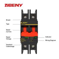 China BENY CE mcb  3P 900V Max 63A 2P 3p dc miniature circuit breaker for sale