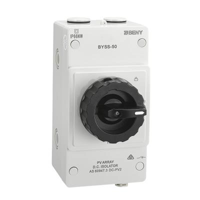 China 50A solar dc isolator switches 1500V DC Isolator Switch in China for Solar SAA TUV Certificate for sale