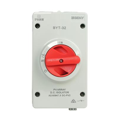 China 1200V 32A DC ISOLATOR SWITCH IN IP66 ENCLOSURE FOR PHOTOVOLTAIC for sale
