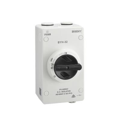 China waterproof isolator switch solar dc disconnect switch   1000V 32A IP66 for sale