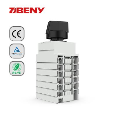 China BENY 1500V DC 32A 2-6p Flame Retardant Disconnect Isolation Switch PV Array DC Isolator Switch for sale