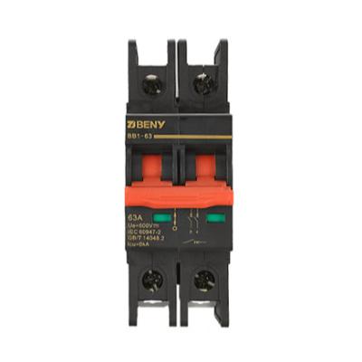 China Solar Mini DC Circuit Breaker BB1-63 UL489B 2P Up To 50A 600V No Polarity for sale