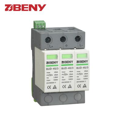 China Solar Edge DC Surge Protector Lightning Protection Device 1000V 40ka SPD for sale
