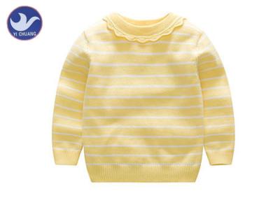 China Stripes Girls Pullover Sweaters Round Neck Cotton Long Sleeves Children Jumper for sale