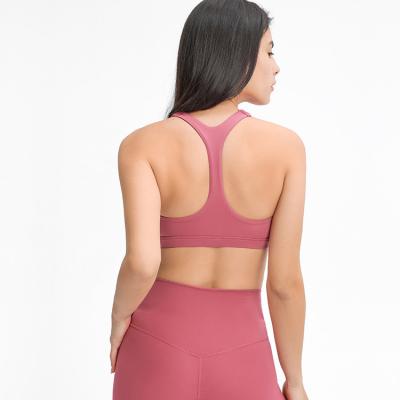 China High Quality Wholesale Racer Back V Neck Sports Bra Custom Logo Gym Bras Sports Yogawear for sale