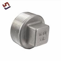 China Precision Casting Stainless Steel Square External Thread Plug Pipe Fittings for sale