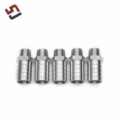 China Custom Precision Casting Lost Wax Casting Stainless Steel Joint Double Hose Nipple Pipe Fittings for sale