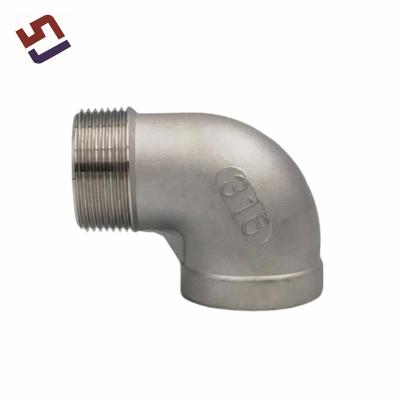China Customized Factory Custom High Precision Stainless Steel 90 Degree Elbow Industrial Pipe Fitting for sale