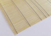 China Architectural Brass Woven Wire Mesh For Laminated Glass , Gold Color for sale