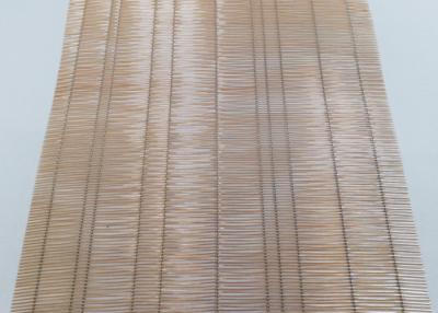 China Recycled Bronze Color 70% Glass Laminated Wire Mesh Art Copper Woven for sale